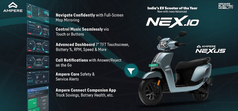 Ampere Nexus World EV Day Upgrade: Map Mirroring & Nex.IO | EVINDIA