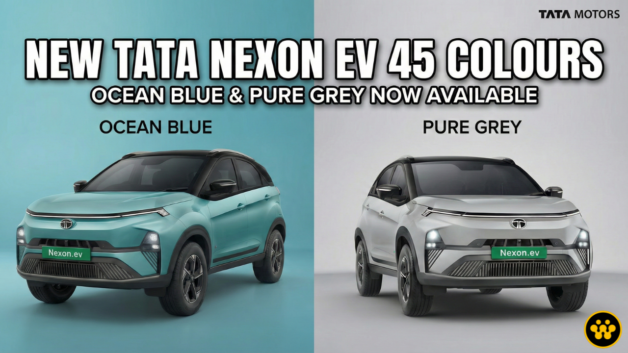 Tata Nexon EV 45 Gets New Ocean Blue & Pure Grey Colours | EVINDIA