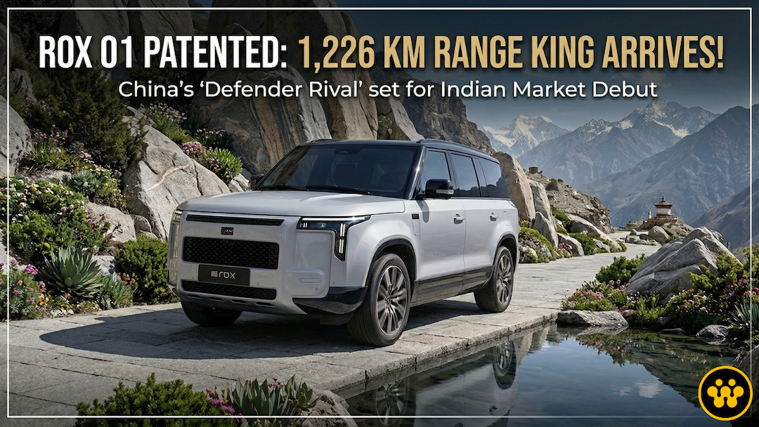 Rox 01 Hybrid SUV Patented in India: 1226km Range King | EVINDIA